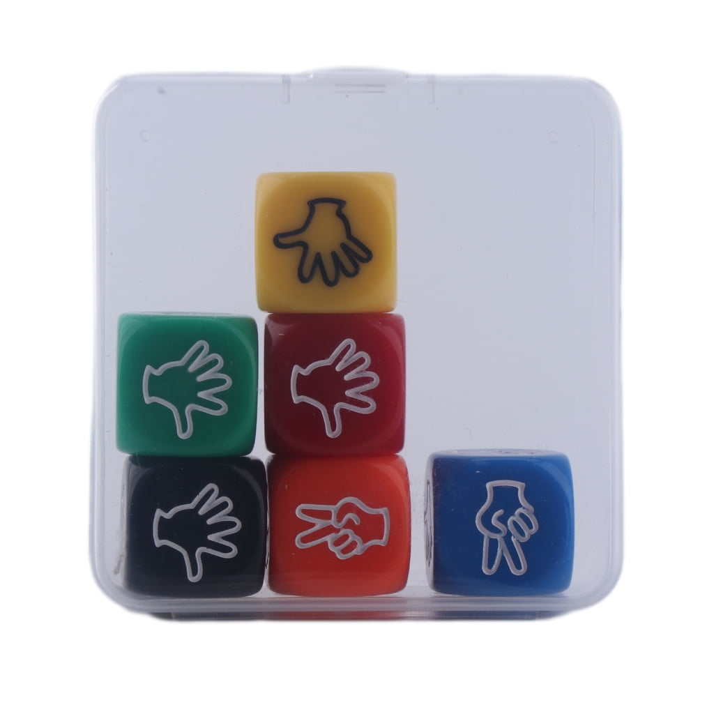ROZYARD 6Pcs/set Party Board Game Props Finger Guessing Game Dices Bar ...