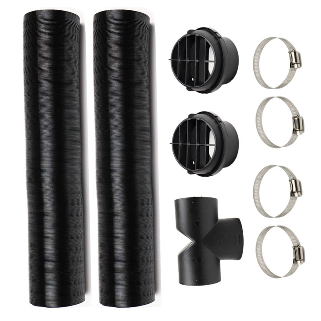 ROZYARD 75mm Pipe Ducting T Piece + Warm Air Outlet Vent + Hose Clip ...