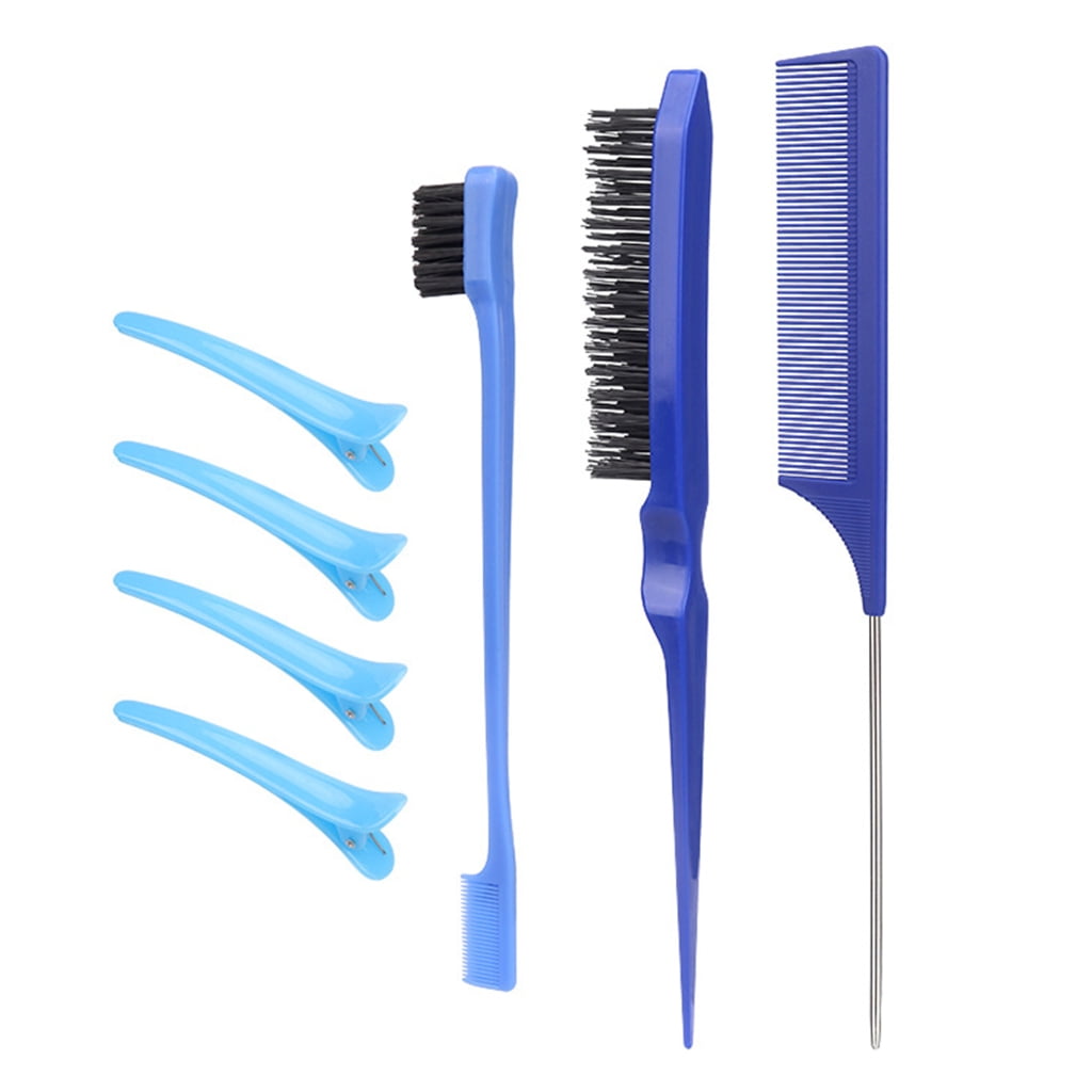 ROZYARD 7pcs Teasing Hair Brush Rat Tail Comb Edge Brush with Duckbill ...