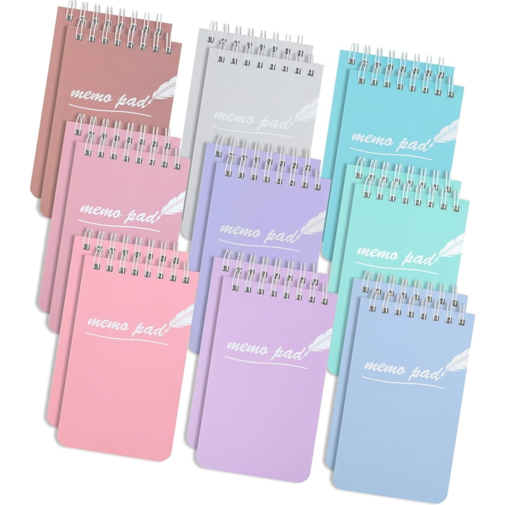 ROZYARD 9Pieces Small Twin Coil Binding Notebook Writing 110 Pages Wide ...
