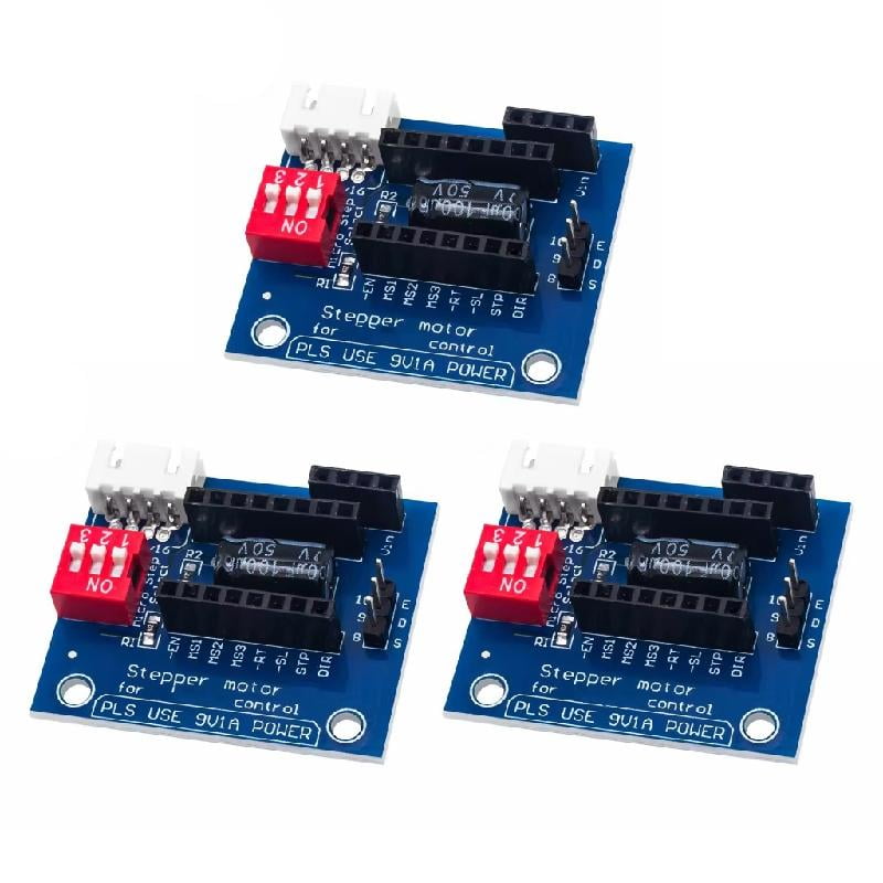 ROZYARD A4988 DRV8825 Compatible Motor Driver Board Featuring Multiple Microstep Mode ...