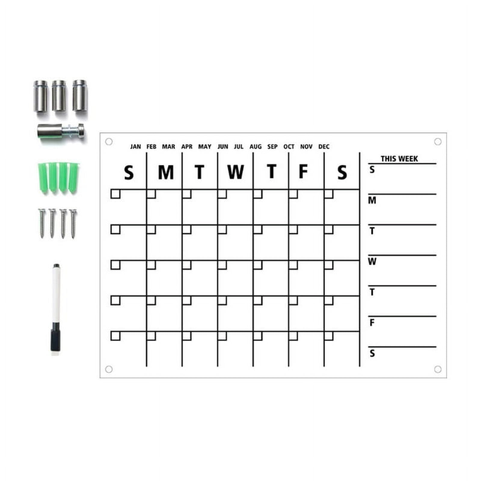 ROZYARD Acrylic Dry Erase Board Wall Calendar Weekly Planner Schedule ...