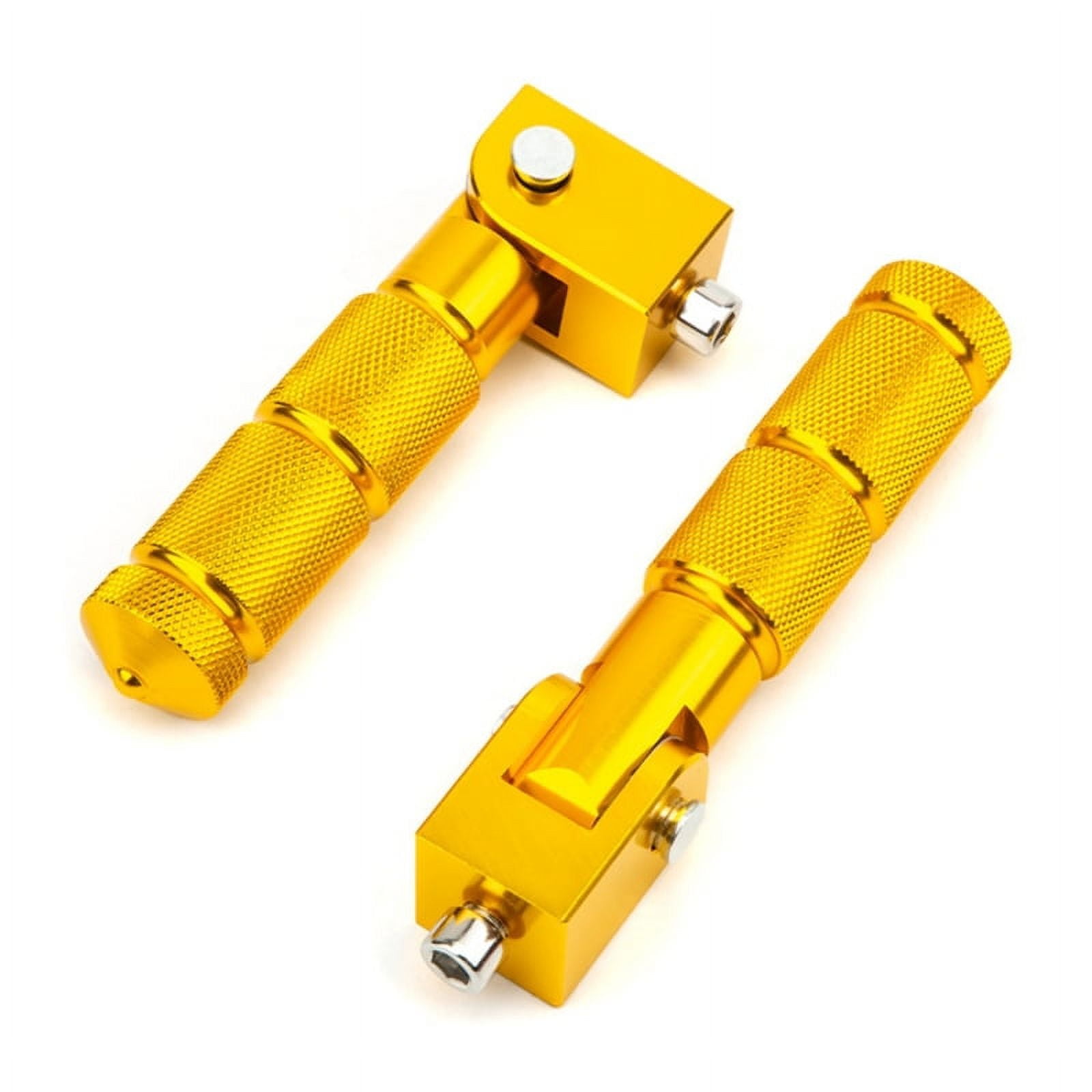 ROZYARD Aluminum Foot Peg M8 Motorcycle 90° Fixed Folding- Front Rear ...