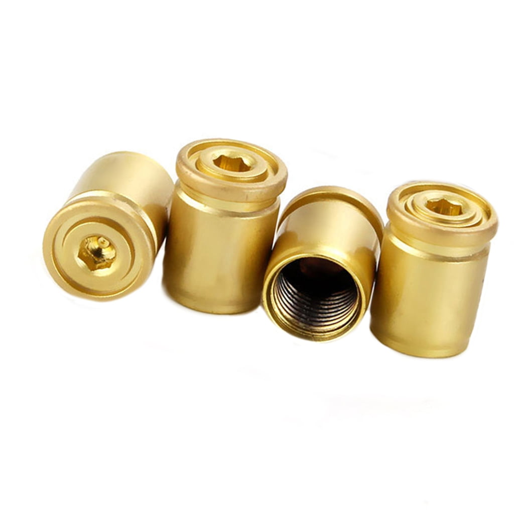 ROZYARD Antitheft Tire Valves Stem Caps 4Pcs Wheel Covers with Rubber ...