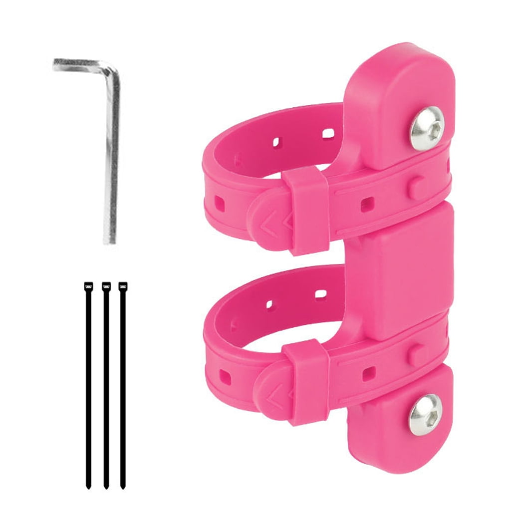 ROZYARD Bicycles Water Bottles Cage Mounting Base Soft Silicone Strap with Mount Screws Light ...