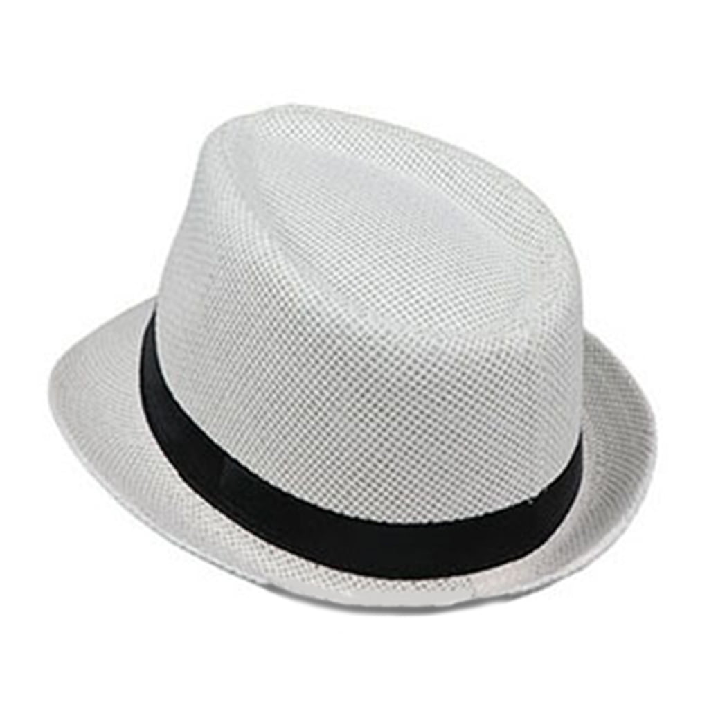 ROZYARD British Style Straw Weaving Hat Trilby Hat Summer Spring ...