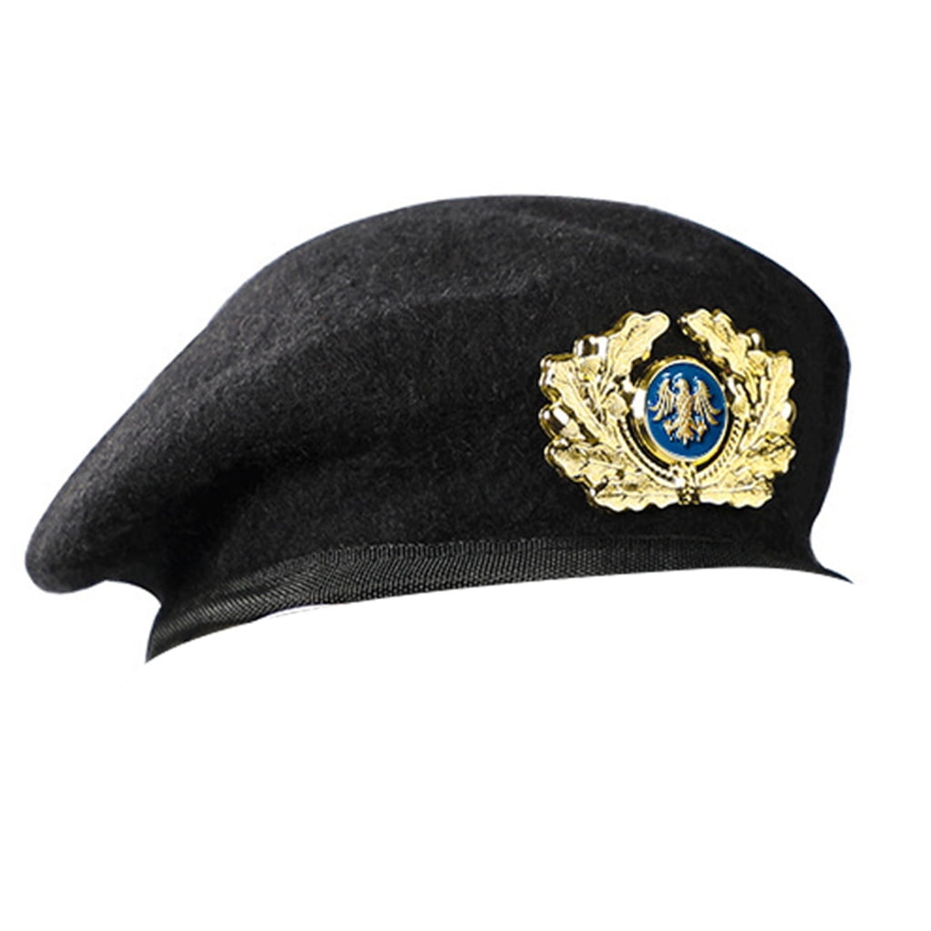 ROZYARD Captain Caps Beret Embroidered Wool Hat Accessory for Uniforms ...