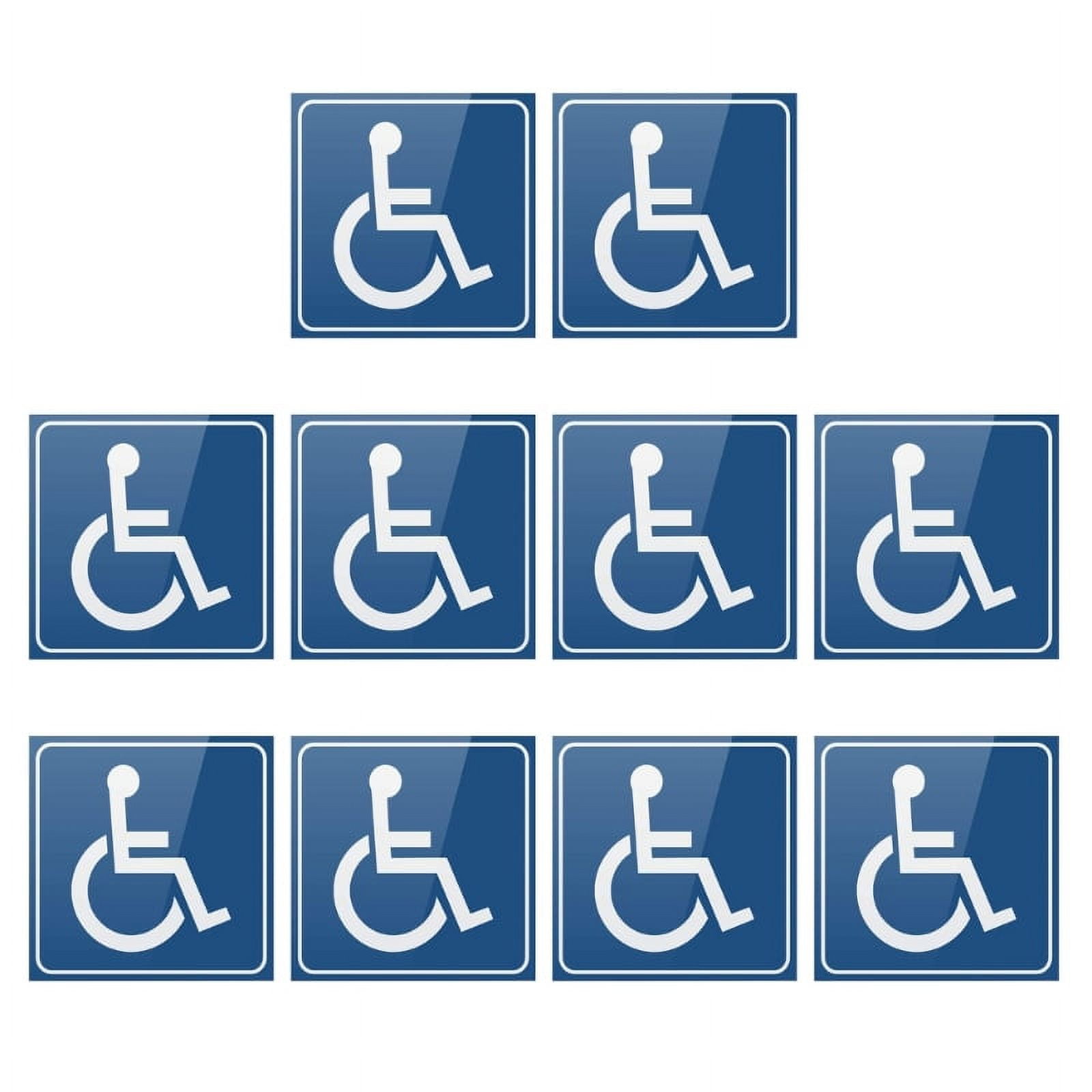 ROZYARD Car Sticker Blue Wheelchair Disabled Stickers Decal Suitable ...