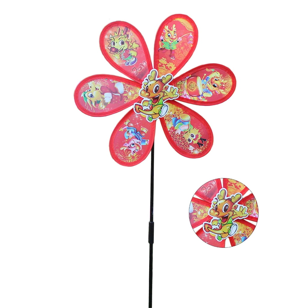 ROZYARD Cartoon Dragon Wheels Windmill for Outdoor Activities and ...