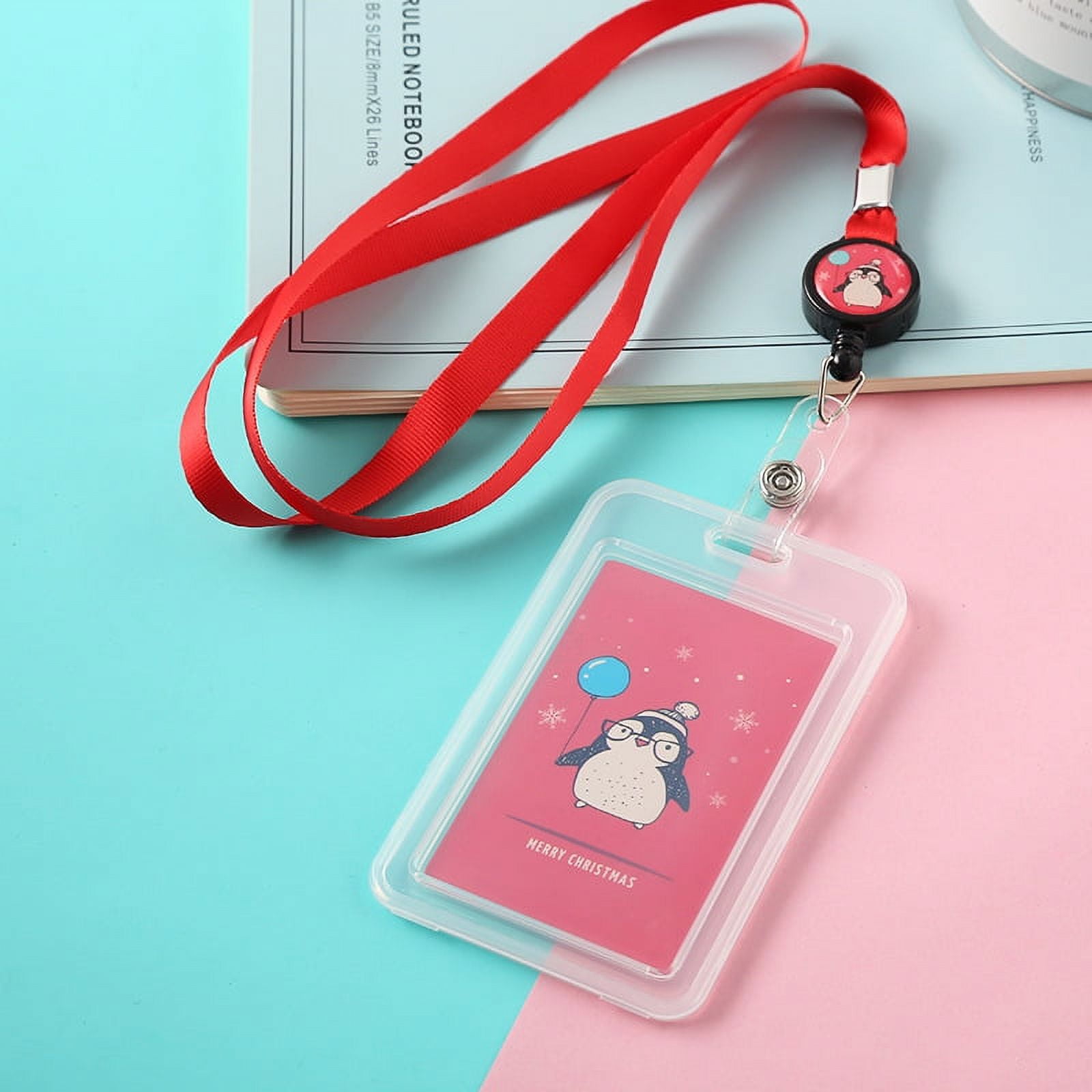 ROZYARD Cartoon Plastic Bus ID Card Holder for Case Badge Retractable ...