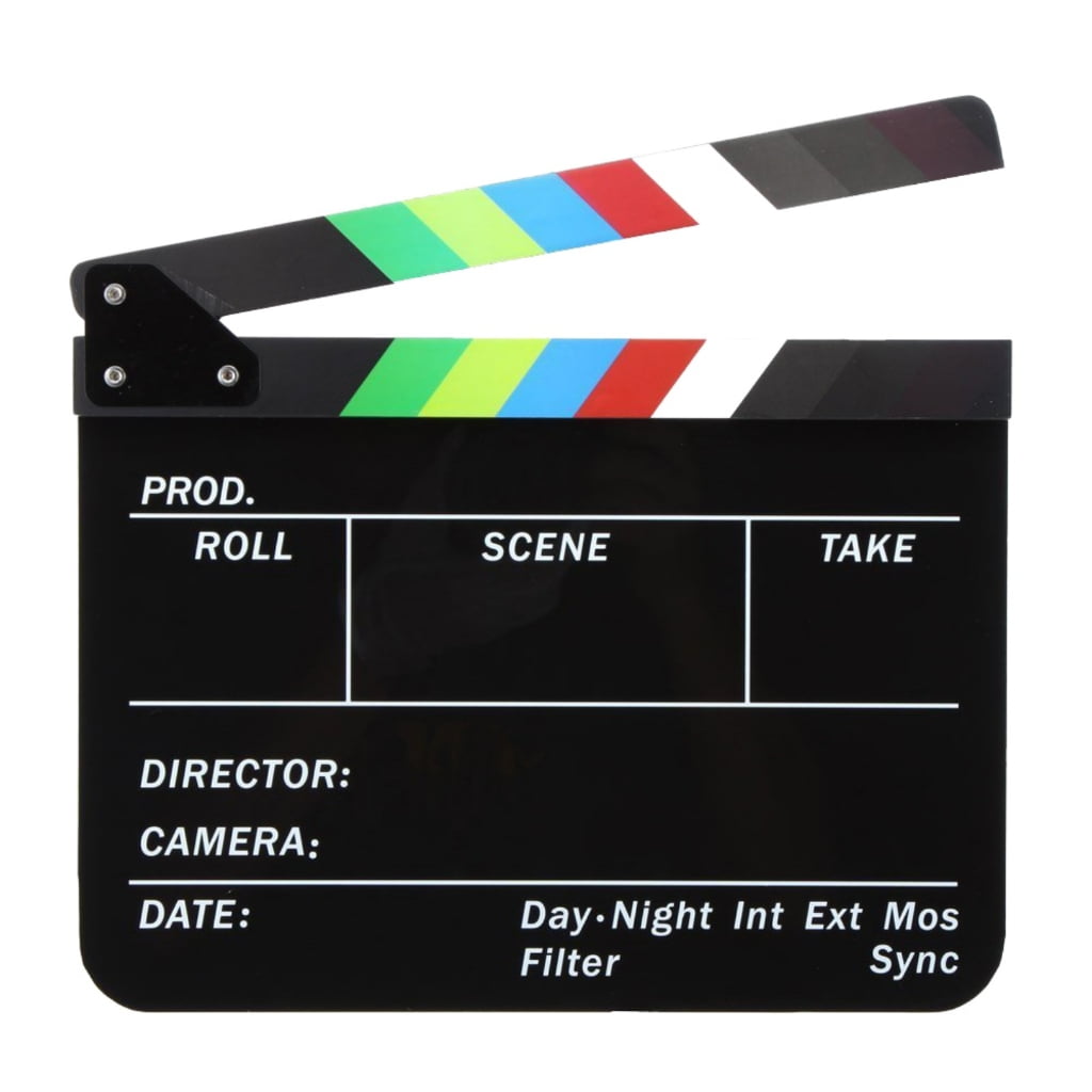 ROZYARD Clapperboard Acrylic Clapper Board with Dryed Erase Features ...