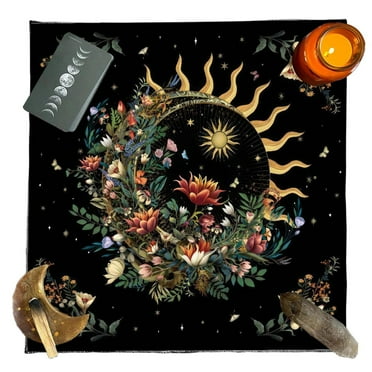 GENEMA Tarot Tablecloth Suede Mat Constellation Divination Altar Cloth ...