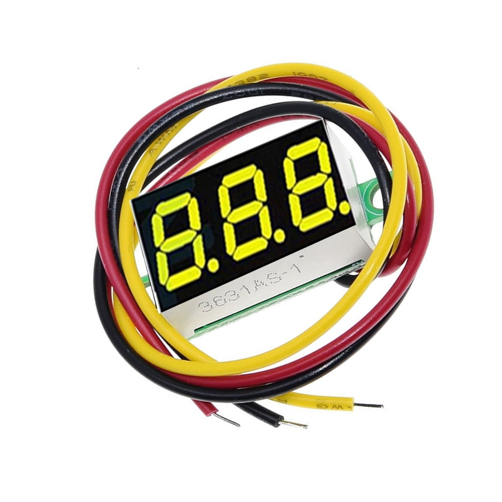 ROZYARD Compact 0.36 Inch Voltages Meter with Three Wire Designs for ...