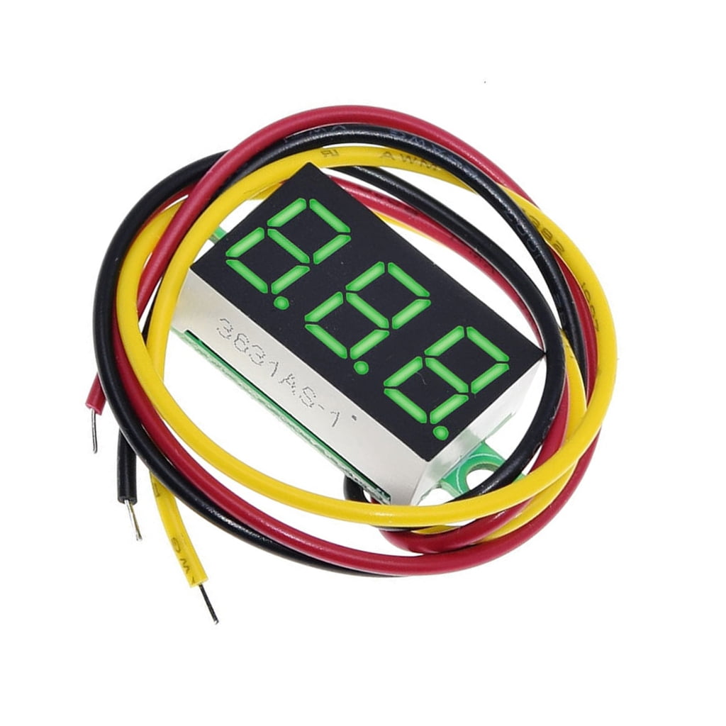 ROZYARD Compact 0.36 Inch Voltages Meter with Three Wire Designs for ...