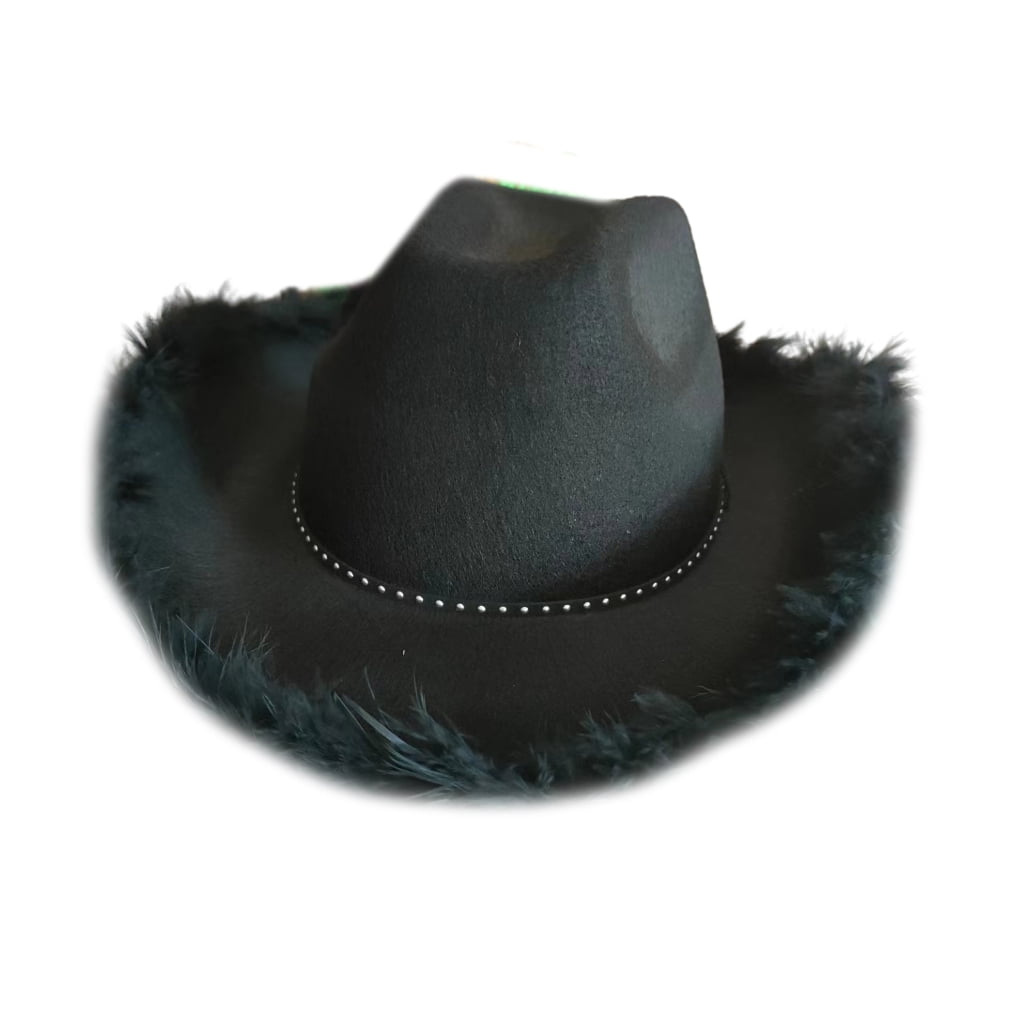 ROZYARD Cowboy Hat Feathers Hat for Disco House Cocktail Parties ...