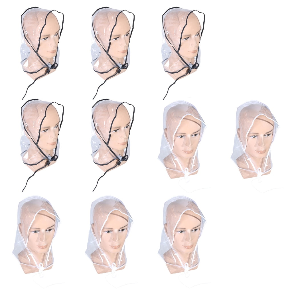 ROZYARD Easy to Carry PVC Rain Hat for Outdoor Trips Hair Stay Dry ...