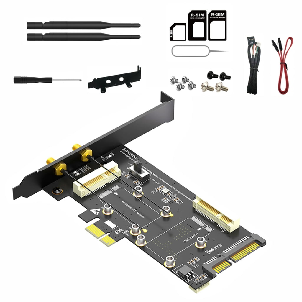 ROZYARD Efficient Mini PCIE to PCIE 1x MSATA to SATA3 Adapter Card for ...