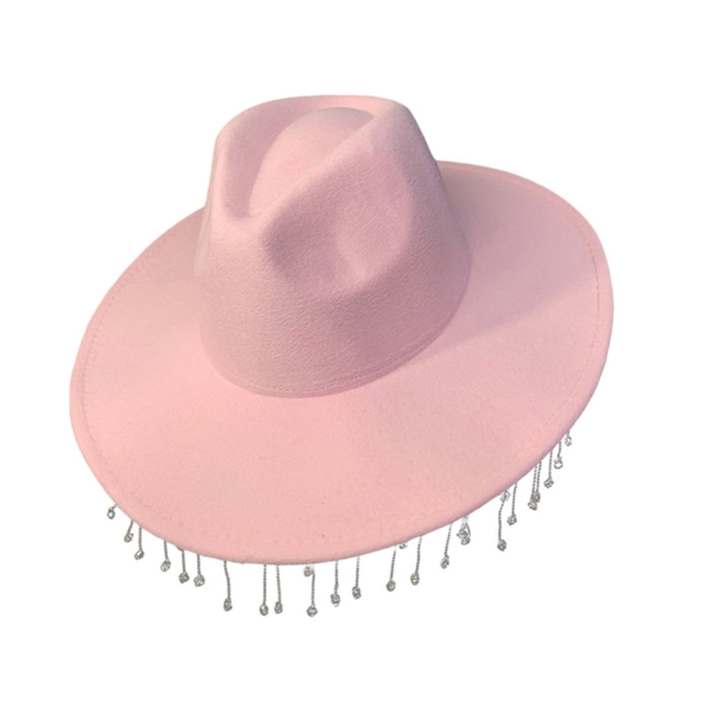 ROZYARD Elegant Cowboy Hat Glistening Cowgirl Costume Wide Brim Size ...