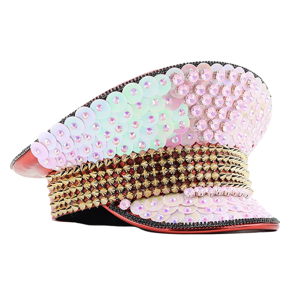 ROZYARD Fashion Sergeant Hat with Rhinestones Bridal Shower Hat ...