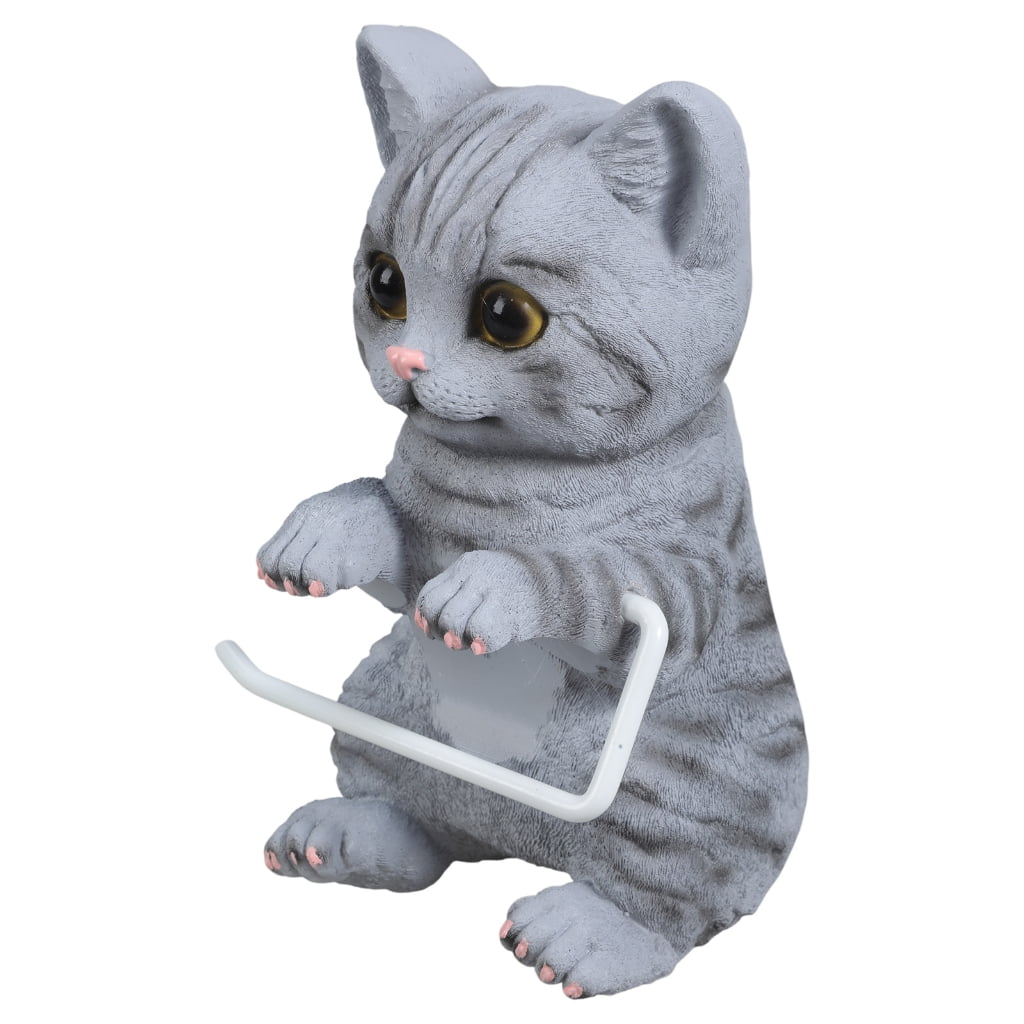 Feline Wall Mounts Toilet Paper Holder Bathroom Storage Container Easy ...
