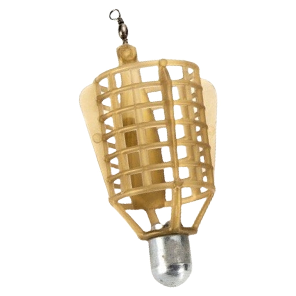 ROZYARD Fishing Feeder Basket Holder Iron Head Trap Baits Cage Fishing ...