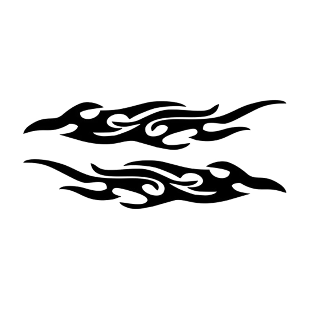 ROZYARD Flame Pattern Reflective Car Decals Stickers for Scratch ...
