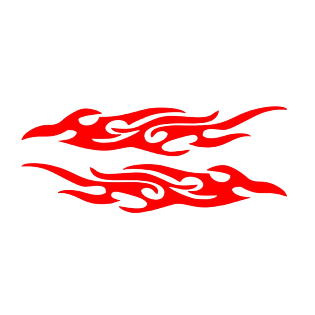 ROZYARD Flame Pattern Reflective Car Decals Stickers for Scratch ...