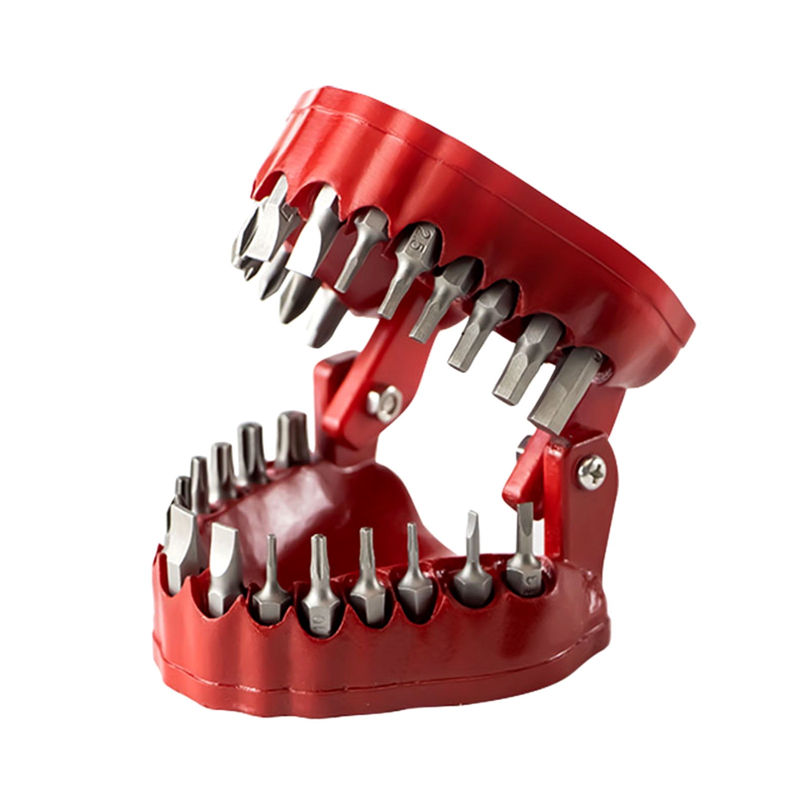 ROZYARD Funny Denture Drill Bit Holder with 28 Drill Bits, Teeth Model ...