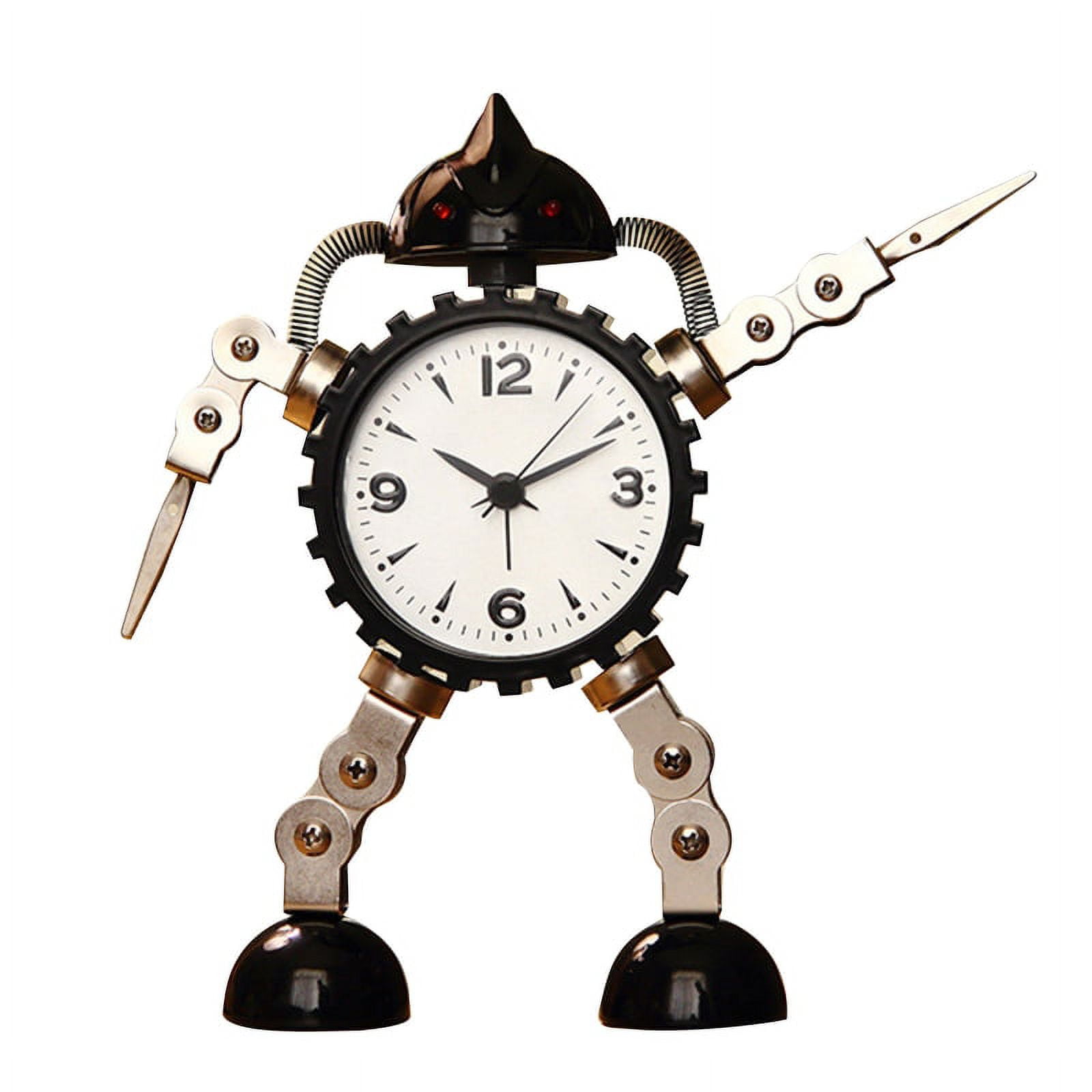 ROZYARD Gear Robot Desktop Alarm Clock for Creative Student Silent for ...