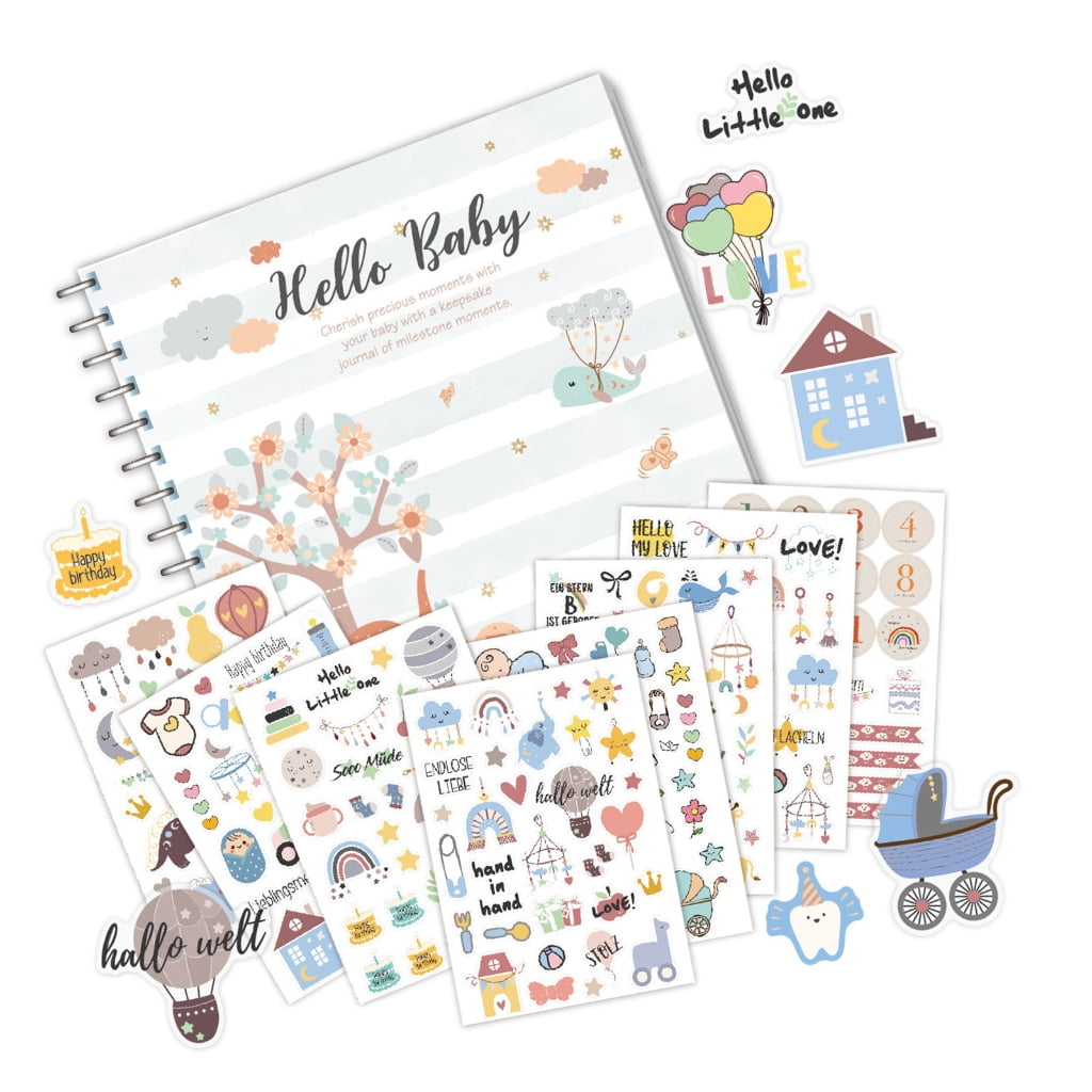 ROZYARD Gender Neutral Baby Journal Baby Scrapbook Photo Album from to ...