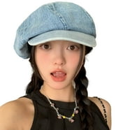 Painter Hat No Brim Retro Wind-proof Flat Top Artist Style Decorate ...