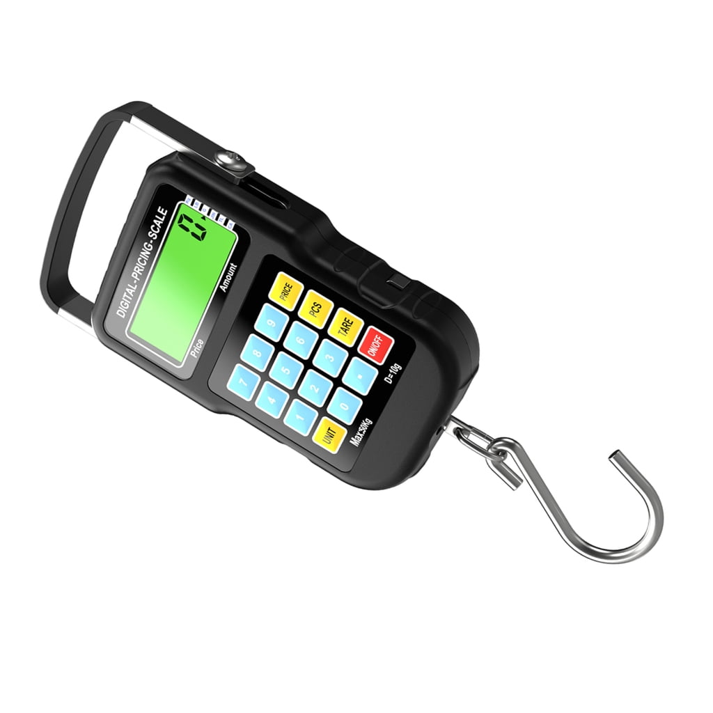 ROZYARD Hanging Scale Weight Scale Fishing Scale 110lb/50kg LCD Backlit ...
