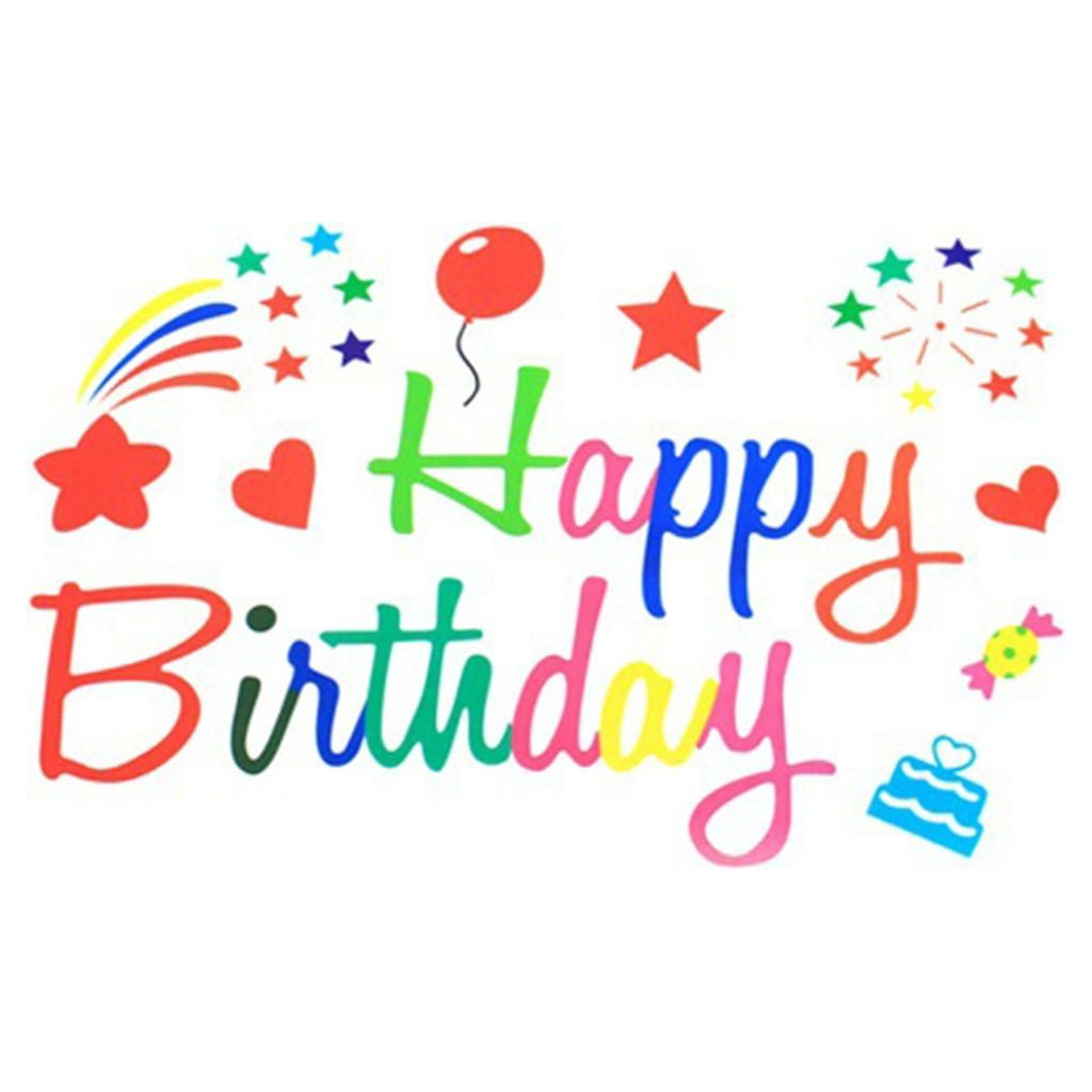 ROZYARD Happy-Birthday Balloons DIY Stickers Transparent Balloons ...