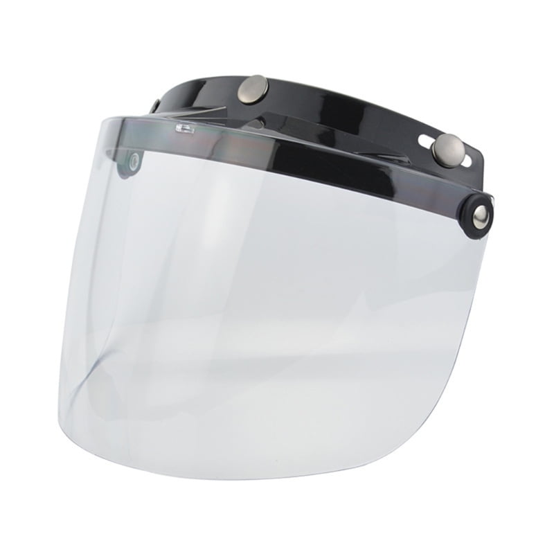 ROZYARD Helmet Visor Open Face Motorcycle Helmets Visor 3-Snap Helmet ...