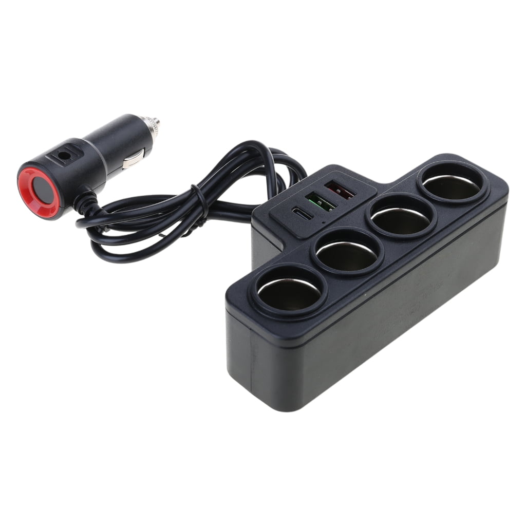 ROZYARD High Efficiency 120W Vehicle Charger Adapter 4 in 1 Car Power ...