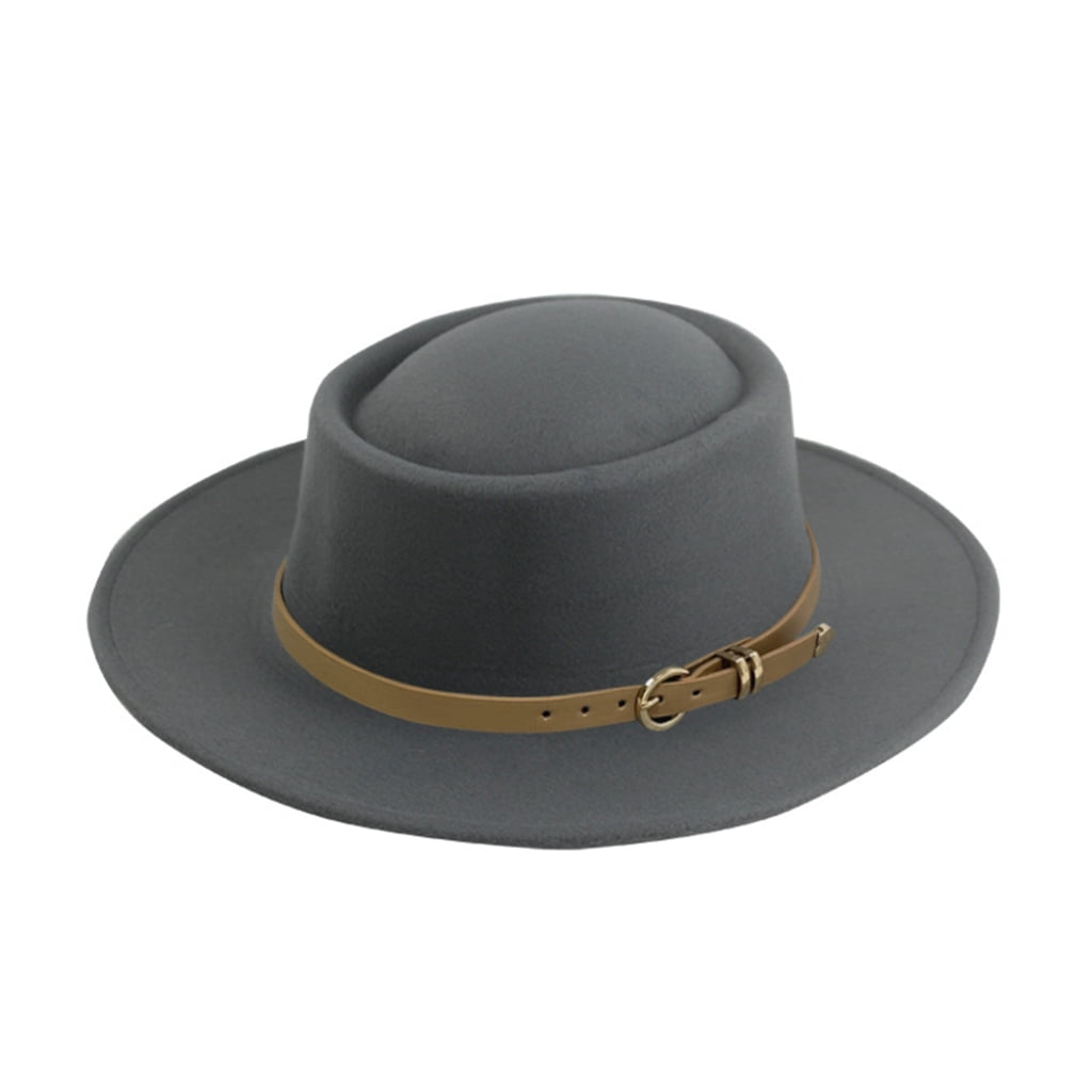 ROZYARD Homburg Top Hat with Exotic Belt Victorian Age Woolen Top Hat ...
