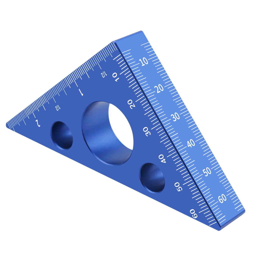 ROZYARD Inch Metric Angles Ruler 45/90 Degree Aluminum Multifunction ...