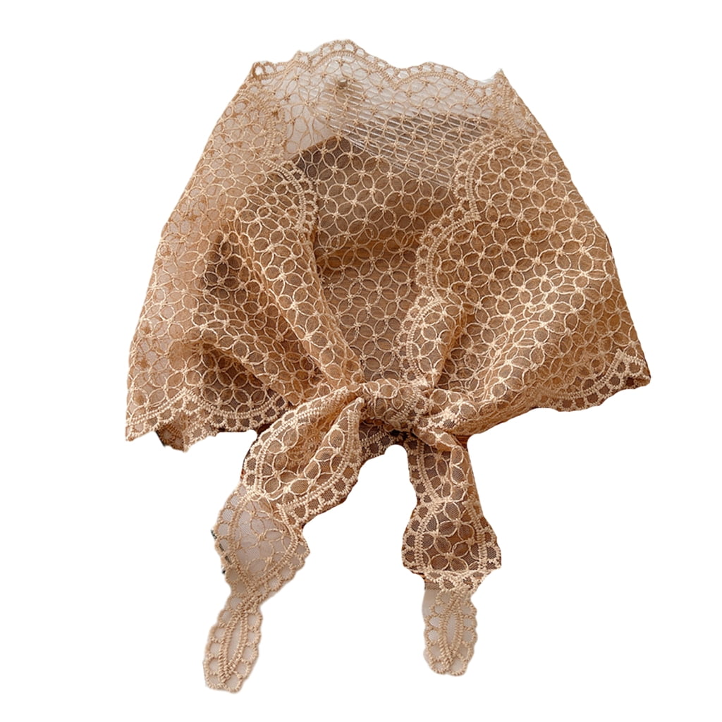 ROZYARD Lace Triangle Scarf 1950s Retro Hair Tie Triangle Mass Veil ...