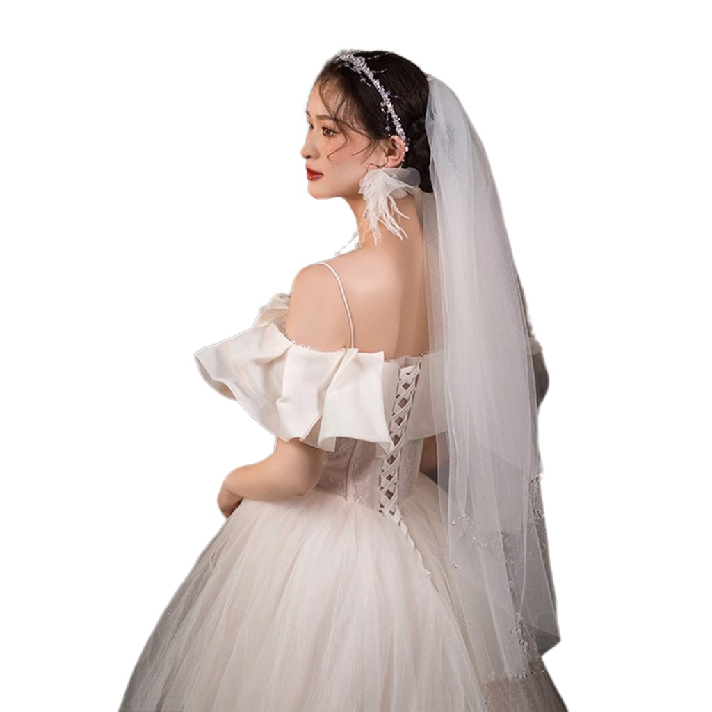 ROZYARD Lace Wedding Veil for Bride White Bridal Veil Bachelorette ...