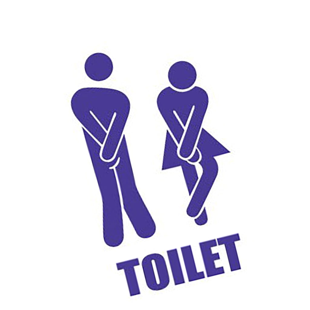 ROZYARD Man&Woman Toilet WC Sticker Toilet Door Sticker Bathroom Decors ...