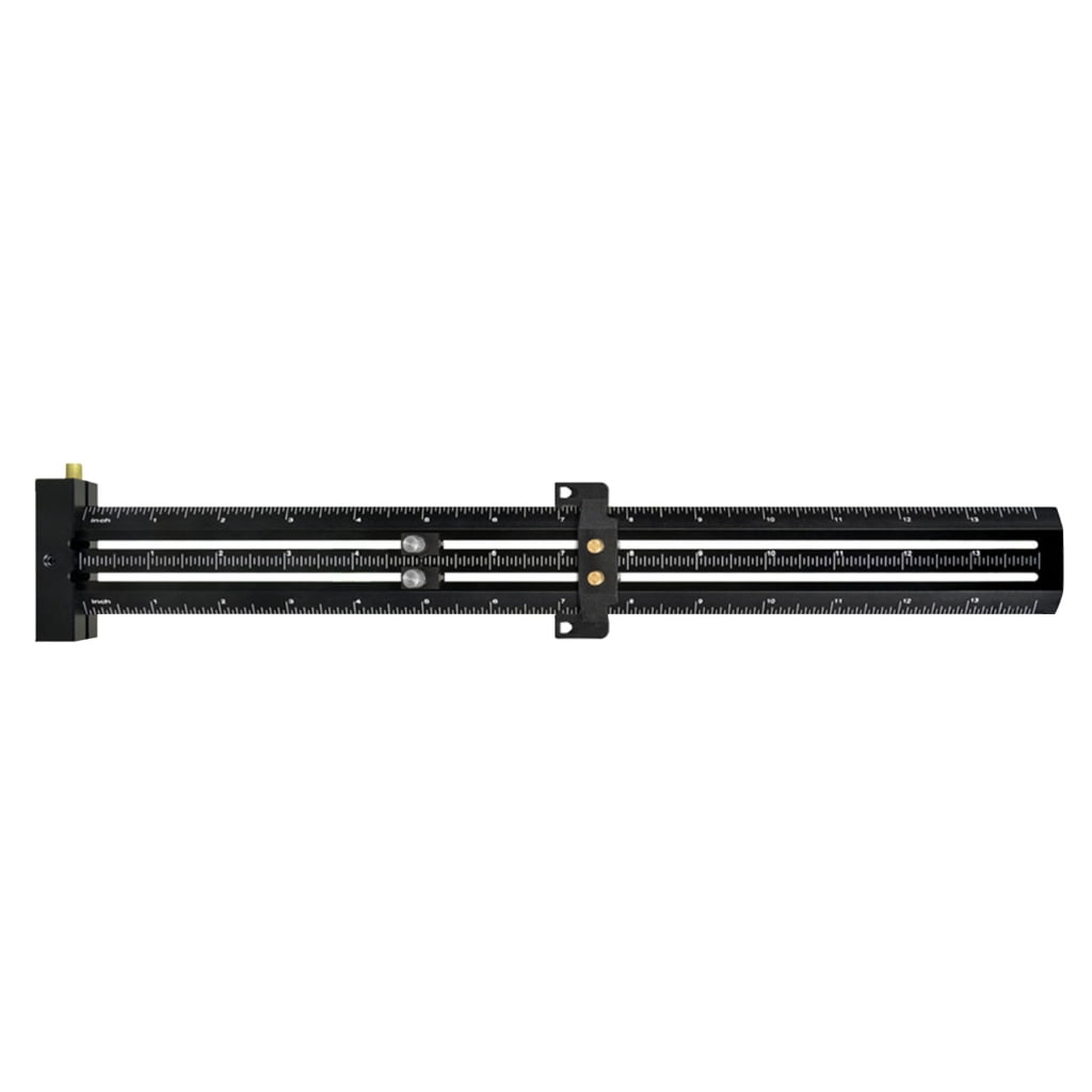 ROZYARD Metric/Inch Aluminum Limit Ruler Double Line Marking Ruler ...