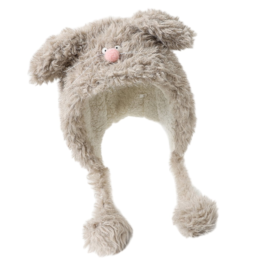 ROZYARD Mouse Plush Ear Hat Quirky Warm Styles Hat Novelty Cartoon Hat ...