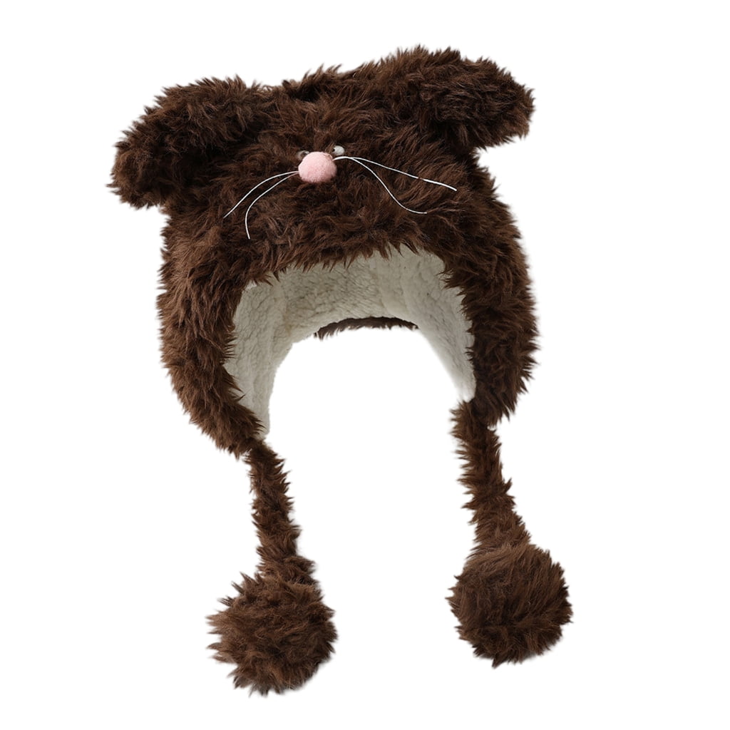 ROZYARD Mouse Plush Ear Hat Quirky Warm Styles Hat Novelty Cartoon Hat ...
