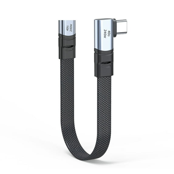 ROZYARD PD240W 90 Degree Spring USB Type C Mobile Phone Cable Fast ...