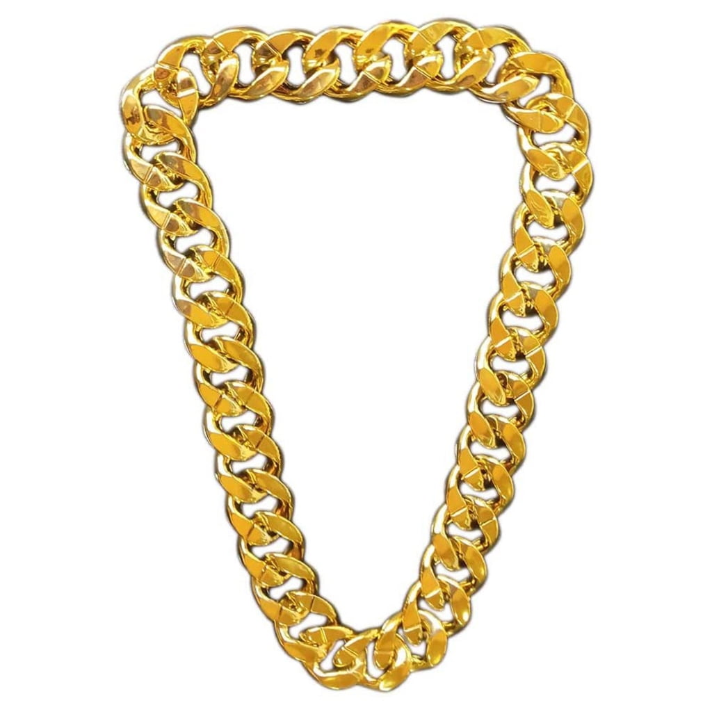 ROZYARD Papper Gold Chain Big Chunky Faux Gold Hip Hop Turnover Chain ...