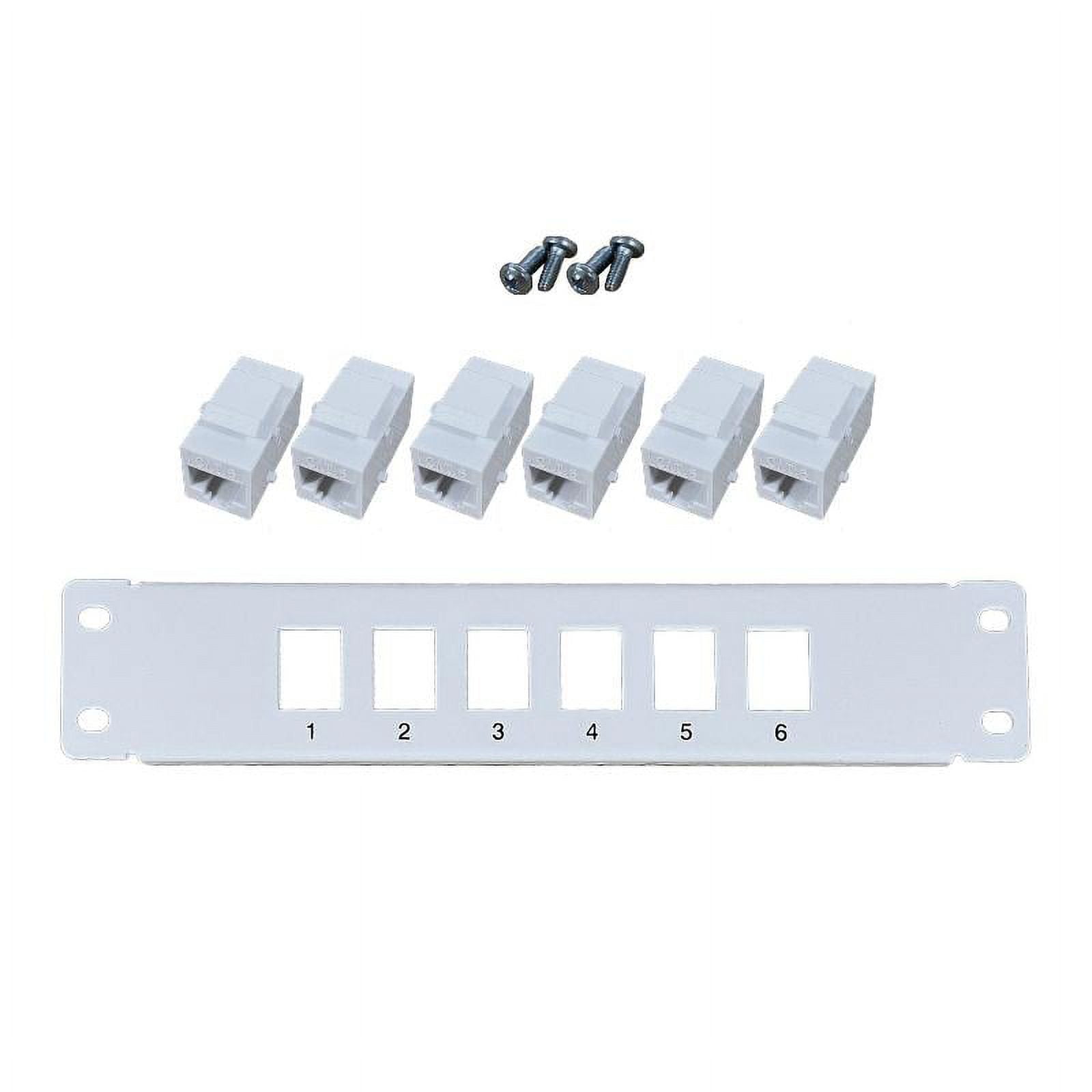 ROZYARD Patch Panel 6 Port CAT6 with Inline Keystone 10G Pass-Thru ...