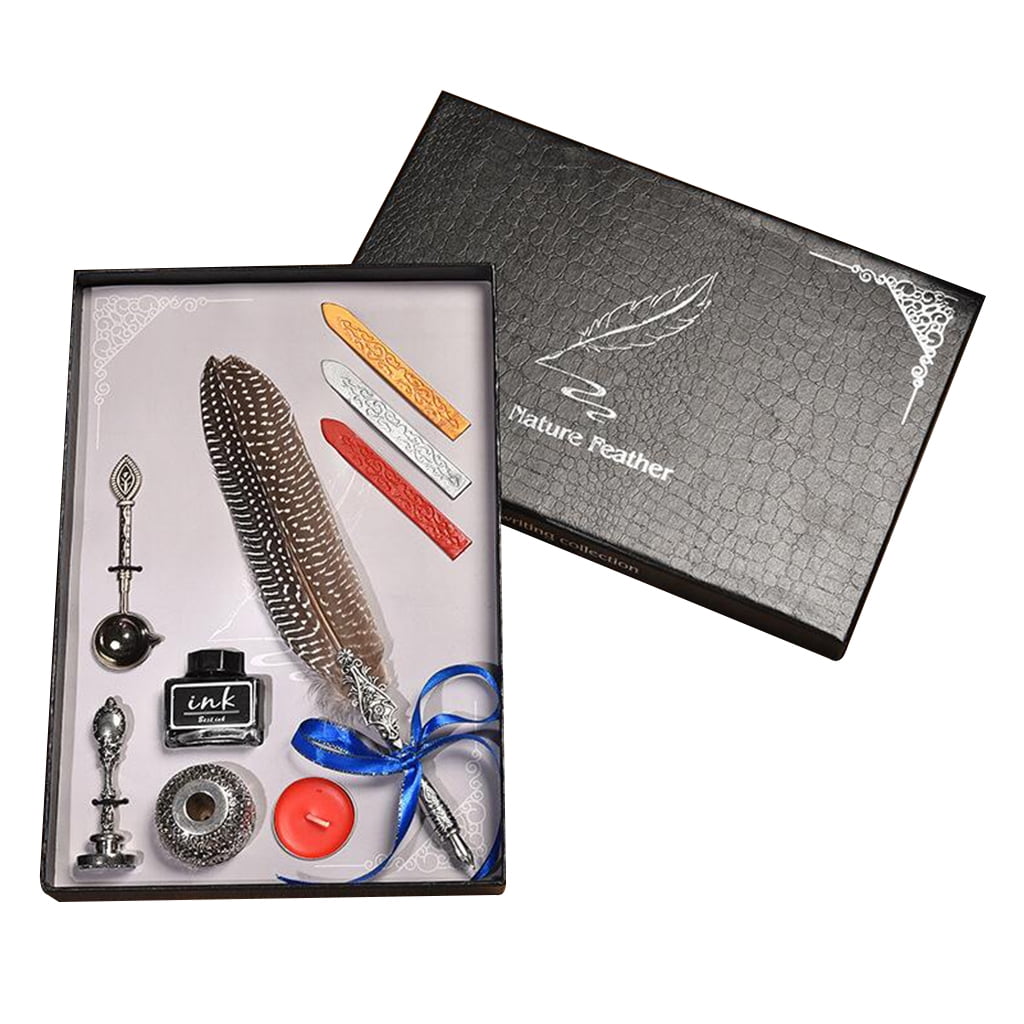 ROZYARD Retro Gothic Style Quill Pen Set With 5 Pen Tips/3 Wax Seal ...
