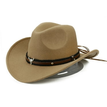 Ethnic Style Western Cowboy Hat Women's Wool Hat Jazz Hat Western Cowboy Hat - Walmart.com