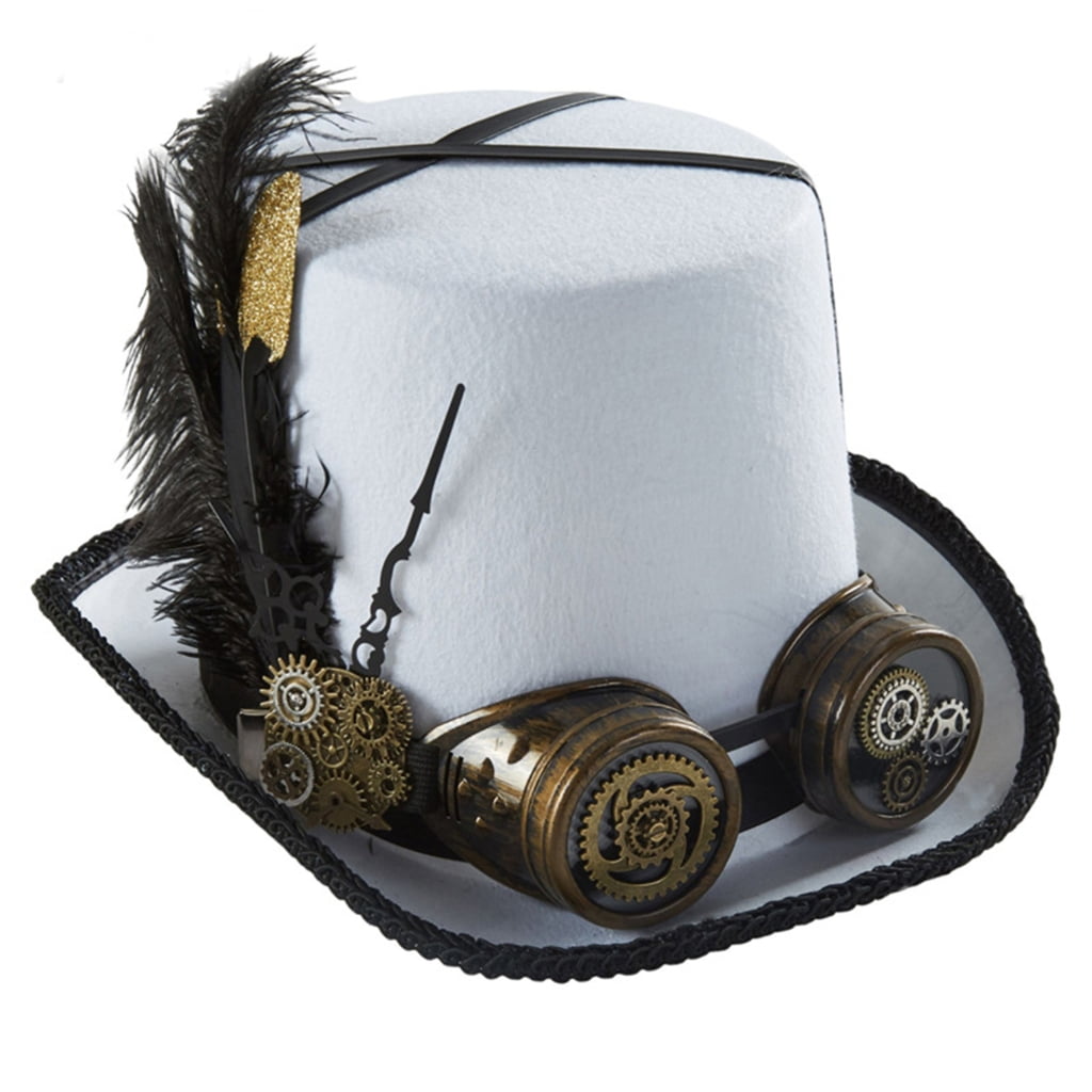 ROZYARD Steampunk Time Traveler Hat Steampunk Hat Steampunk Top Hat For ...