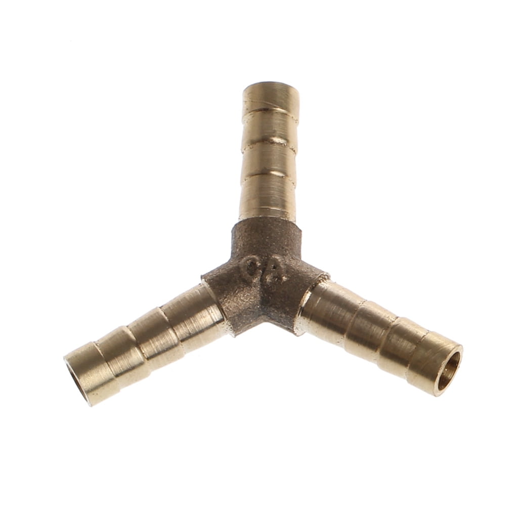 ROZYARD Tee Connector 3-way Hose Joint Tube Brass Barb Hose Fitting Y ...
